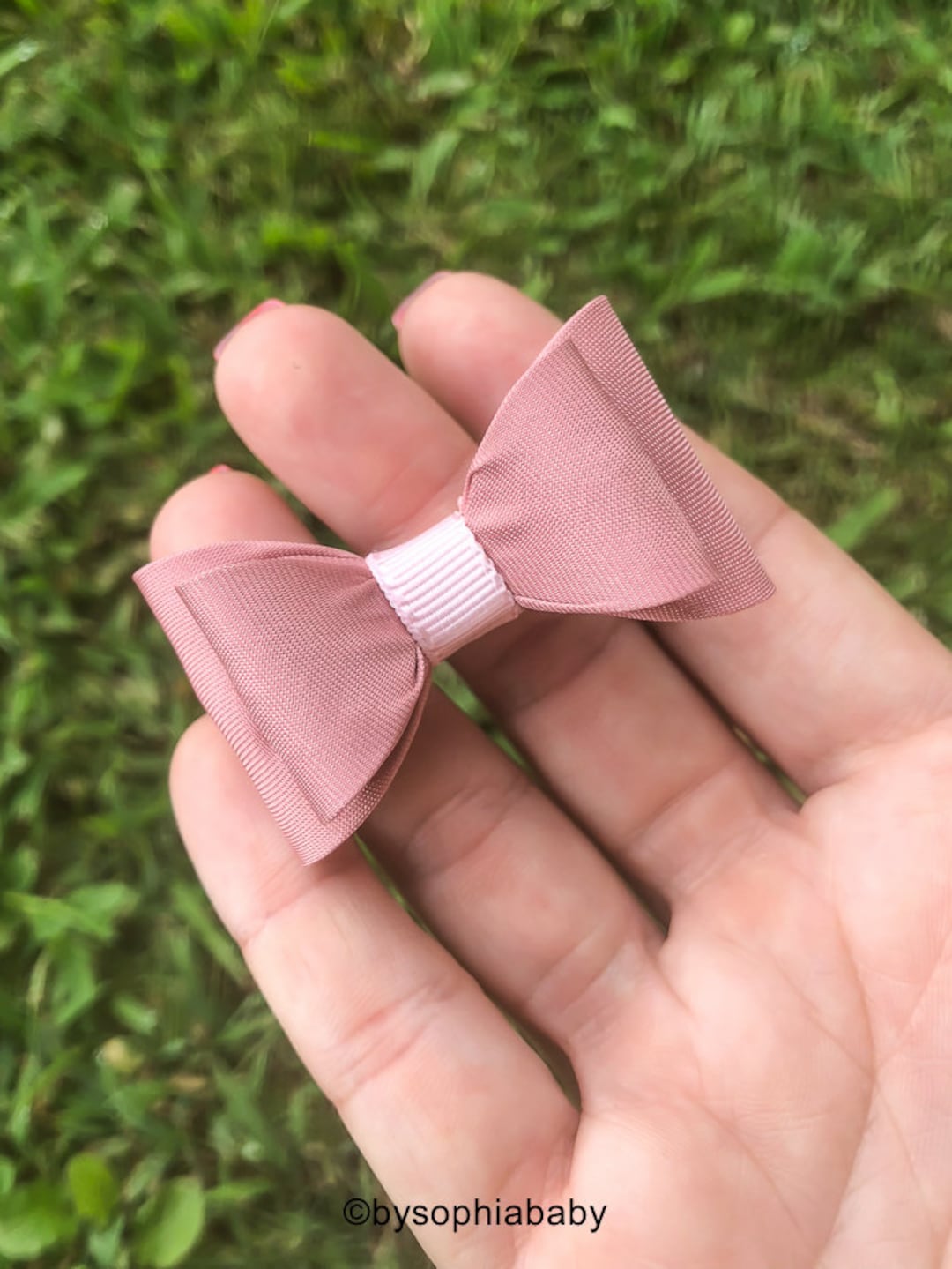 Baby Pale Pink Bow, Newborn Baby Bow, Pink Baby Hair Bow, Small Baby ...