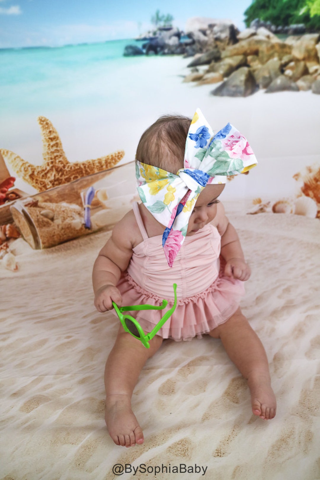 Baby Head Wrap, Baby Headwrap, Floral Baby Headband, Baby Turban ...