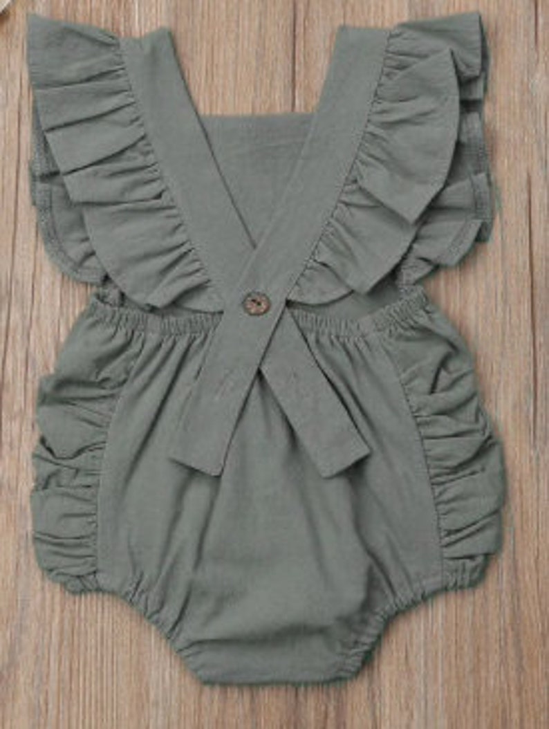 White Baby Girl Romper Vintage Baby Romper Baby Girl Ruffle | Etsy