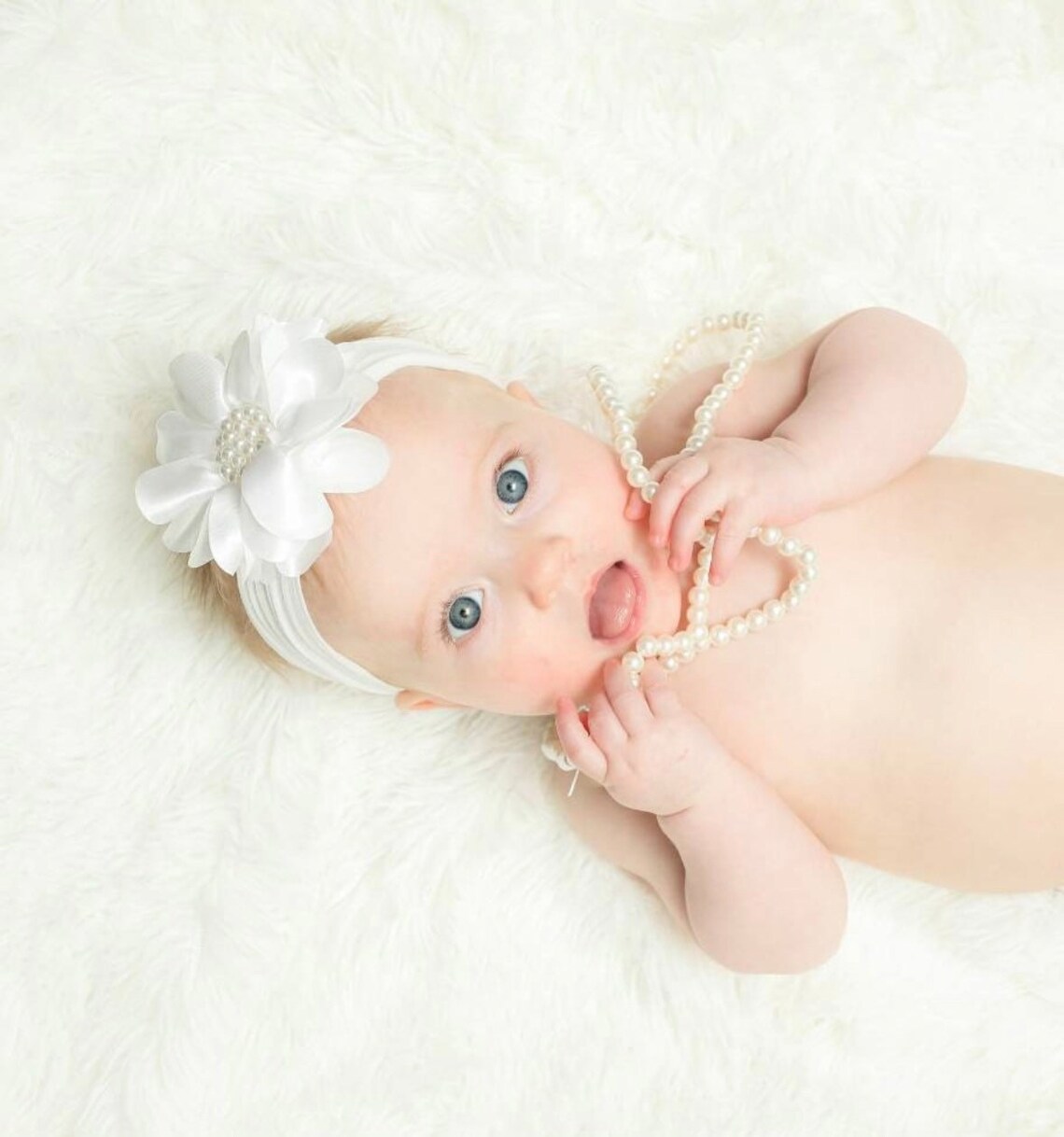 2 Pearl Baby Necklace Pearl Girls Necklace Baby Pearl - Etsy