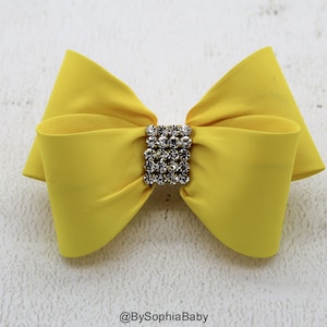 Yellow Bow, Yellow Bow Hair Clip, Bow Hair Clip, Toddler Yellow Hair ...