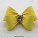 Yellow Bow, Yellow Bow Hair Clip, Bow Hair Clip, Toddler Yellow Hair ...