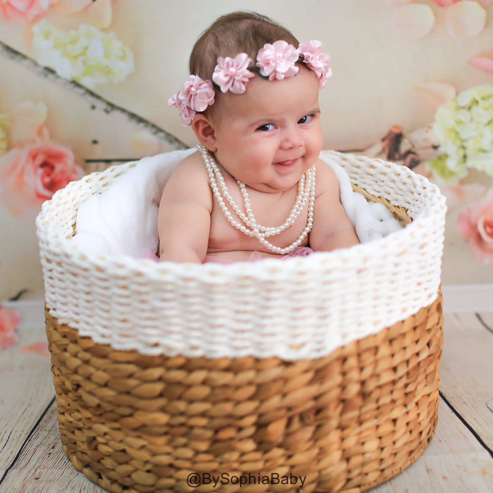 Baby Flower Crown Toddler Flower Crown Light Pink Flower - Etsy