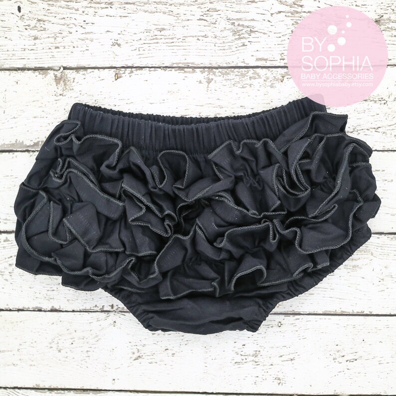 Baby Bloomers Black Ruffle Back Bloomer Black Bloomers - Etsy