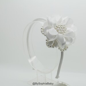 Girls Headband, Girls Hard Headband,white Headband, Photo Prop, Big ...