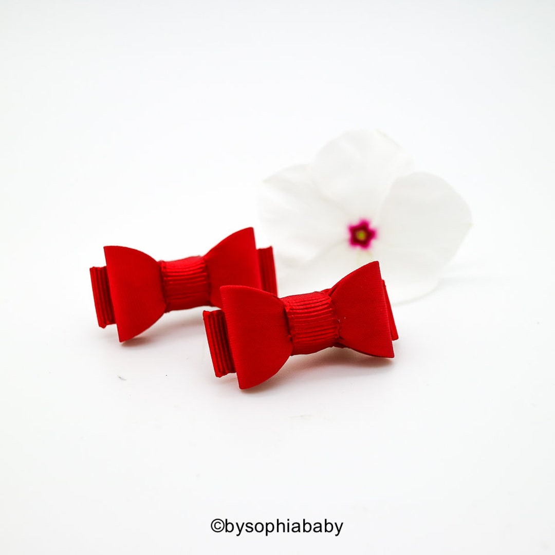 Newborn Baby Bow, Red Baby Bow, Red Baby Hair Bow, Small Baby Bow Hair ...