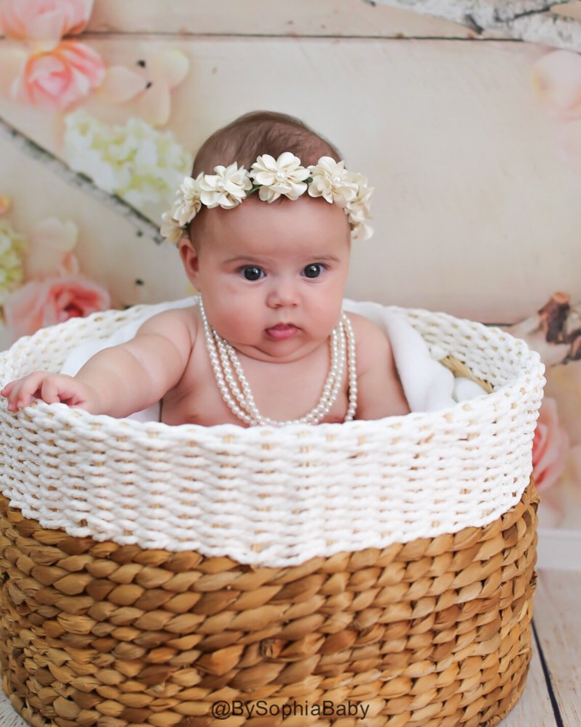 Baby Flower Crown Toddler Flower Crown White Flower Crown - Etsy