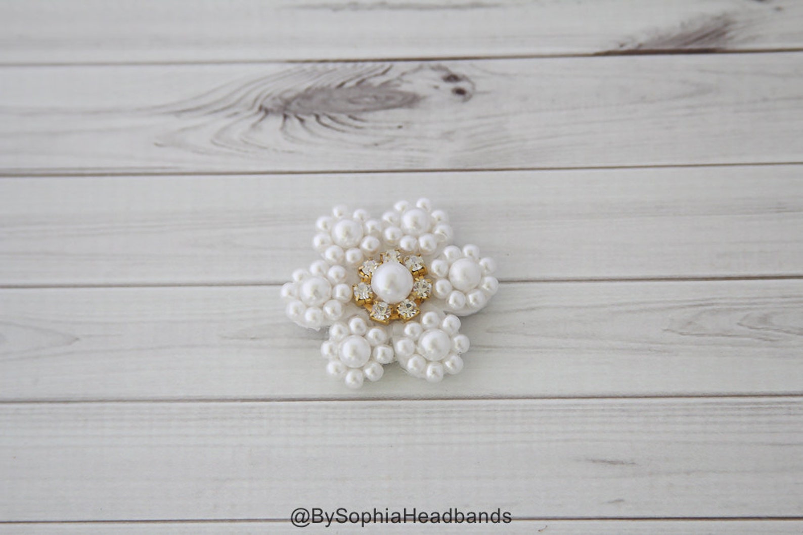 White Pearl Flower Hair Clip Flower Hair Clip White Hair - Etsy
