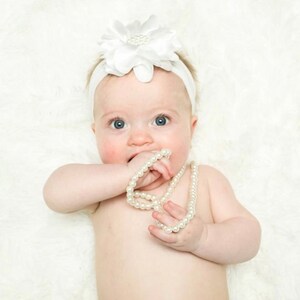 2 Pearl Baby Necklace, Pearl Girls Necklace, Baby Pearl Necklace, Kids ...