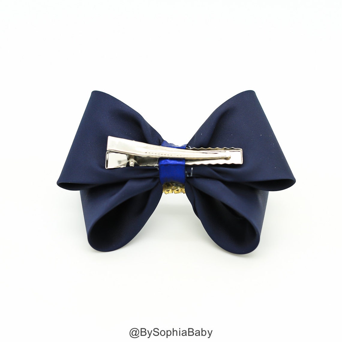 Navy Blue Hair Clip Blue Bow Hair Clip Bow Hair Clip - Etsy