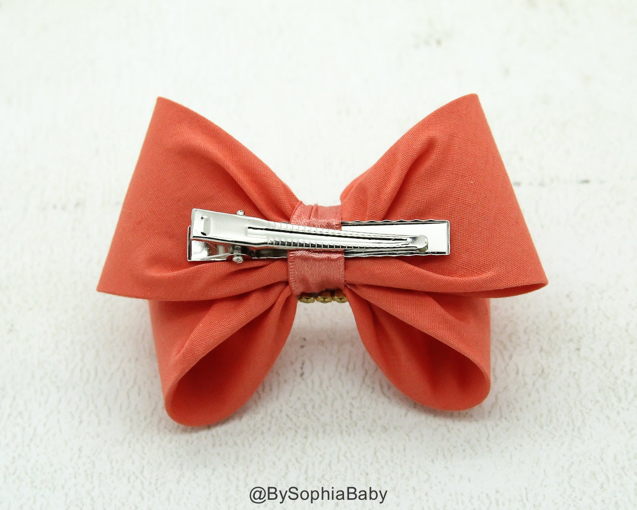 Lazo naranja, Clip de pelo de lazo naranja, Clip de pelo de arco, Clip ...