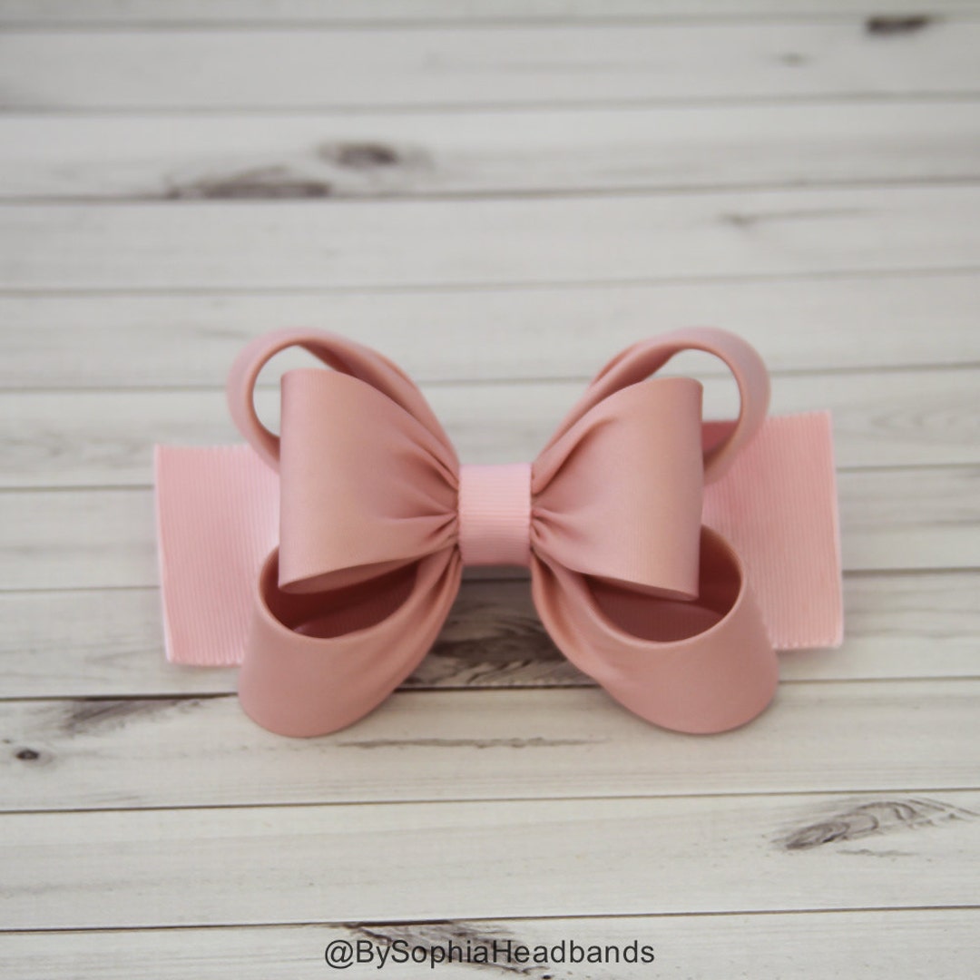 Pale Pink Hair Clip, Pink Bow Hair Clip, Bow Hair Clip, Toddler Pink ...