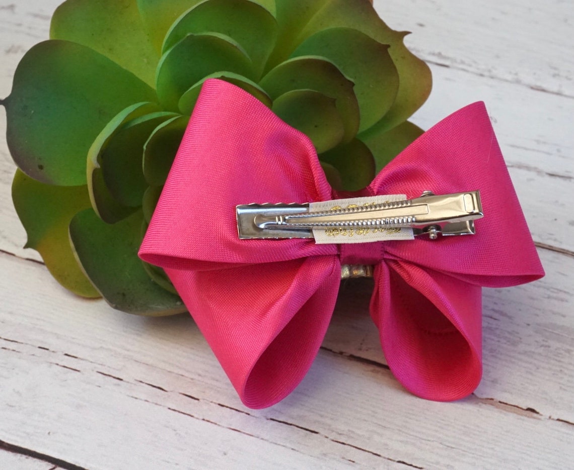 Hot Pink Hair Clip Pink Bow Hair Clip Bow Hair Clip Toddler - Etsy ...