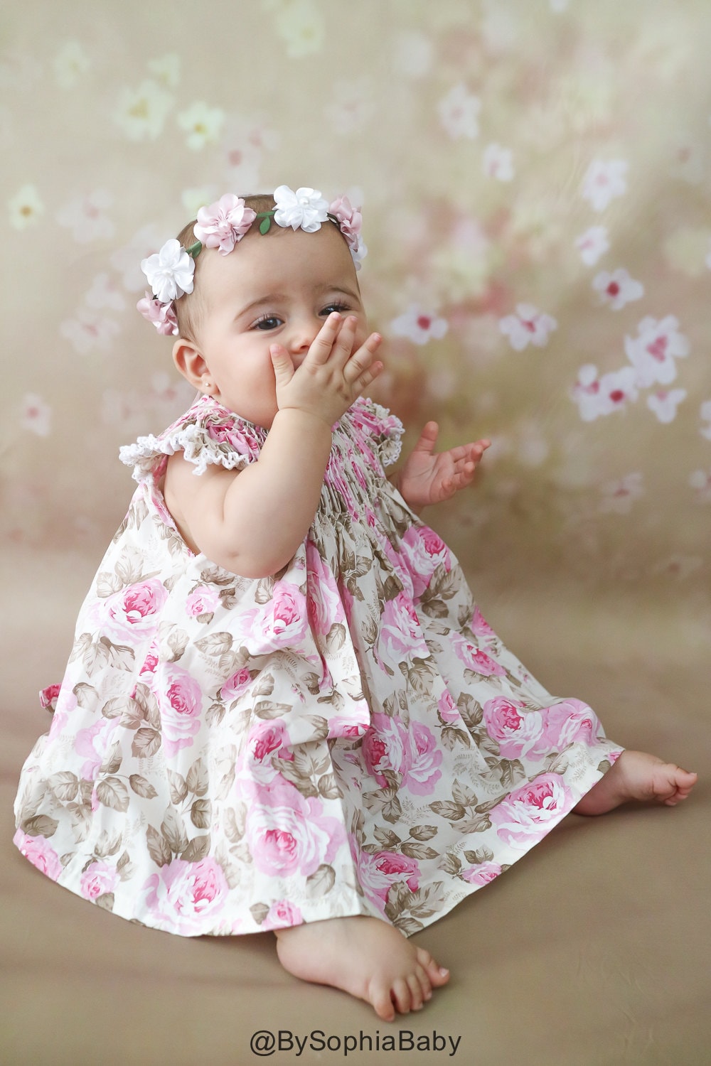 Baby Flower Crown Toddler Flower Crown Light Pink and White - Etsy