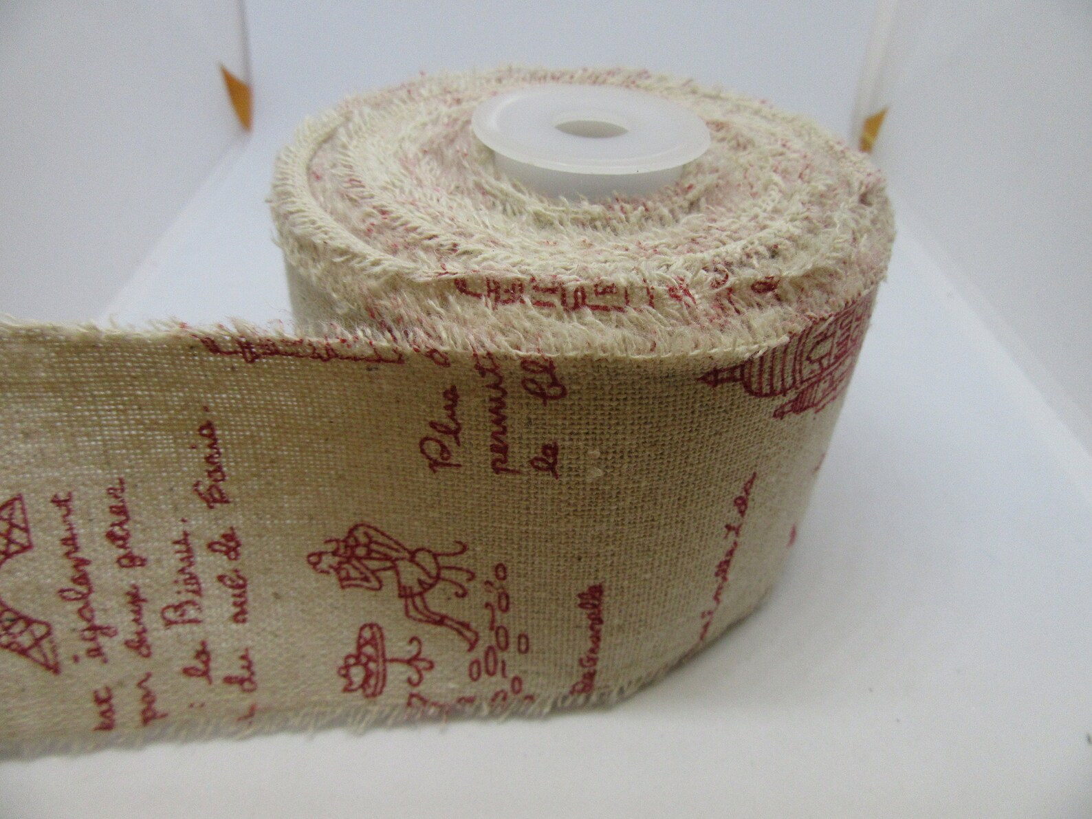 Vintage Burlap Frayed Ribbon 60mm Rolls, 2 or 10 Metres, Hessian Fringe ...
