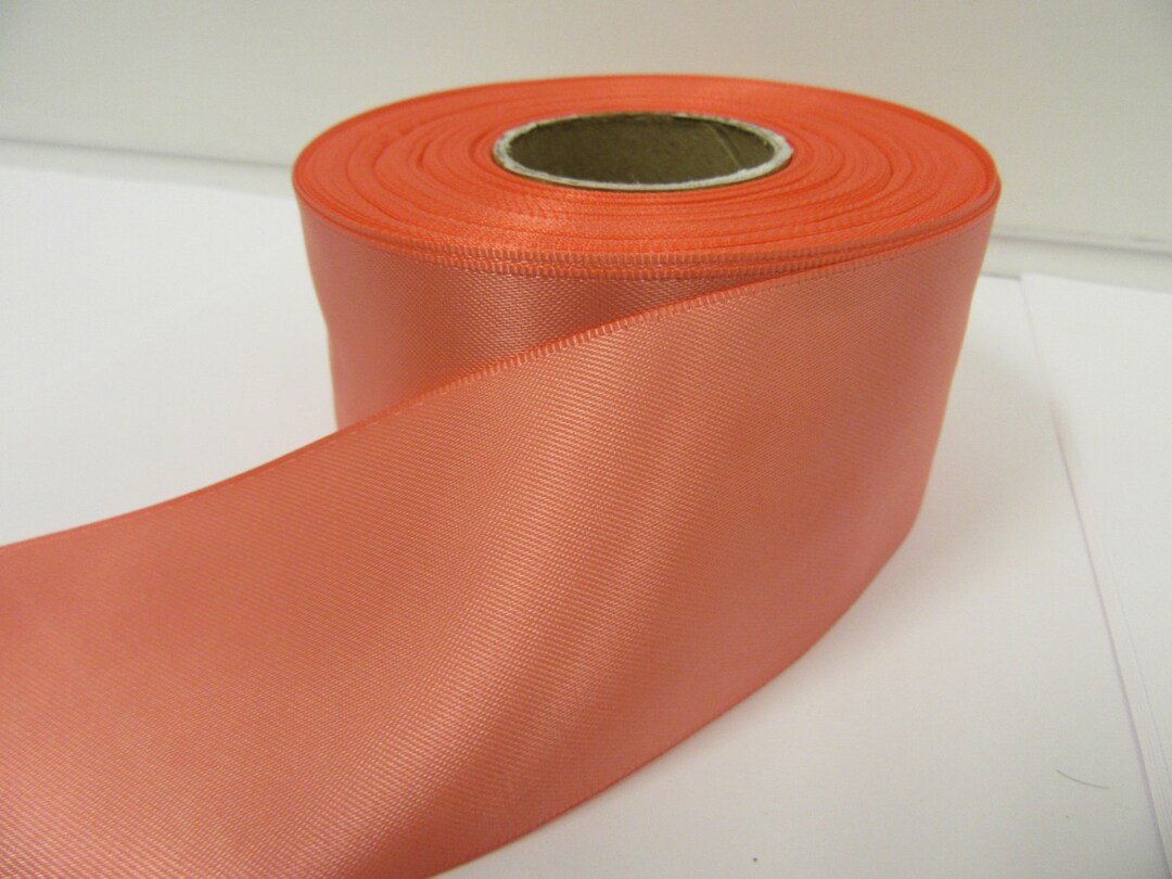 3mm 7mm 10mm 15mm 25mm 38mm 50mm Rolls, Coral Pink Satin Ribbon, 2, 10 ...