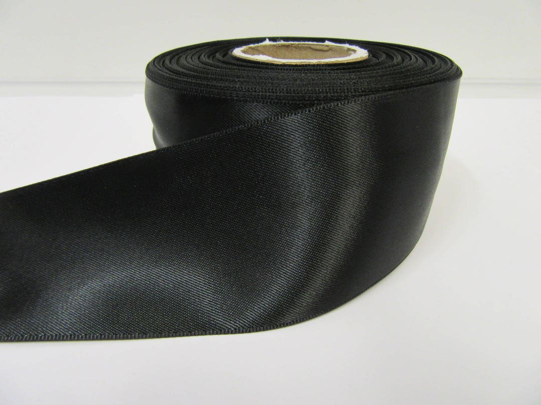 3mm 7mm 10mm 15mm 25mm 38mm 50mm Rolls, Black Satin Ribbon, 2, 10 or 25 ...