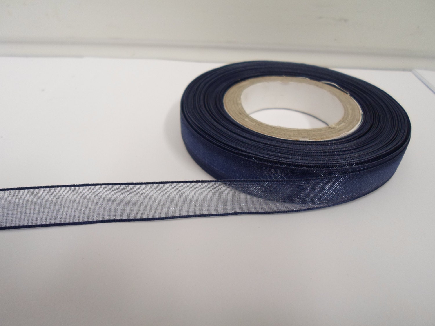3mm 9mm 15mm 25mm 40mm Rolls Navy Dark Blue Sheer Organza - Etsy