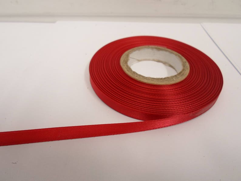 3mm 7mm 10mm 15mm 25mm 38mm 50mm Rolls Ruby Dark Red Satin | Etsy