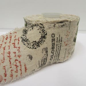 Vintage Burlap Frayed Ribbon 60mm Rolls, 2 or 10 Metres, Hessian Fringe ...