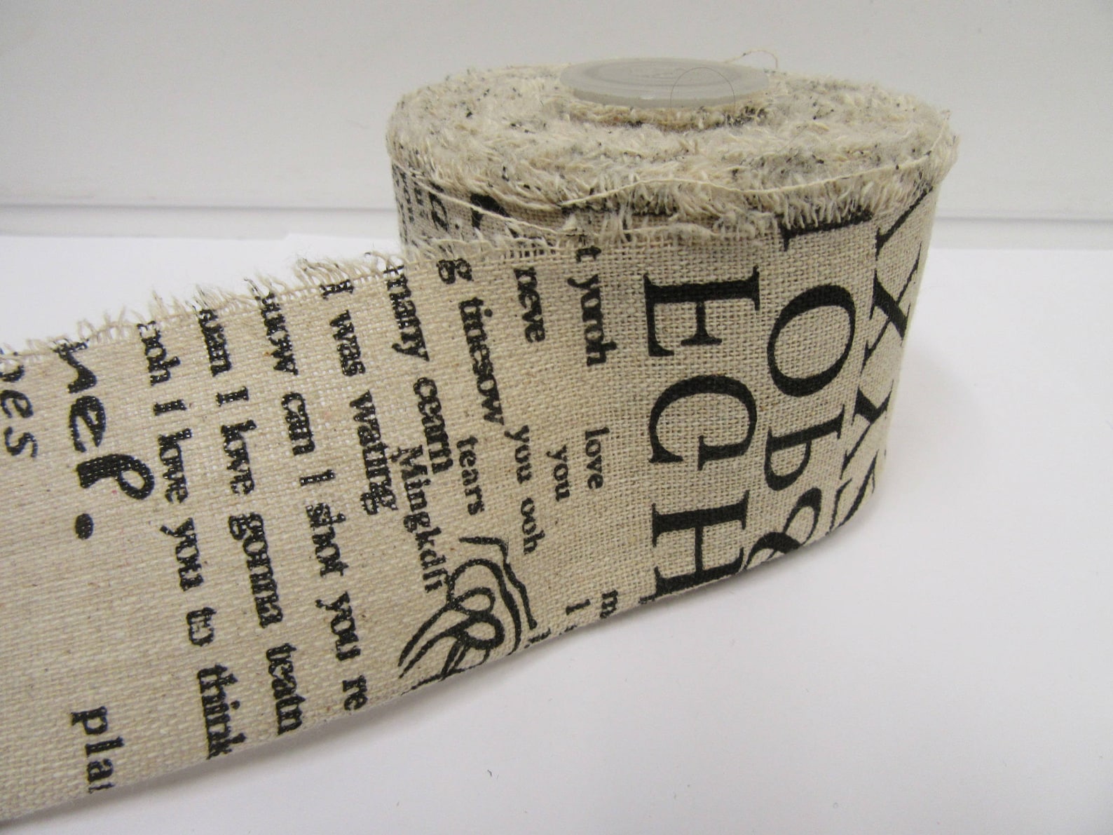 Vintage Burlap Frayed Ribbon 60mm Rolls, 2 or 10 Metres, Hessian Fringe ...