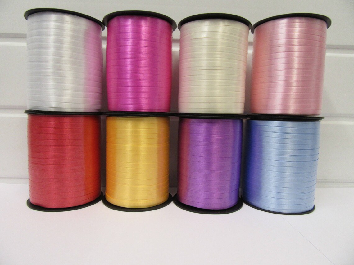 2 Metres or Full Roll 500 Metres 5mm Balloon Curling Party Ribbon Trim ...