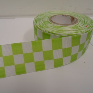 10mm 15mm 25mm 38mm 50mm Block Woven Ribbon Chequered Square Police ...