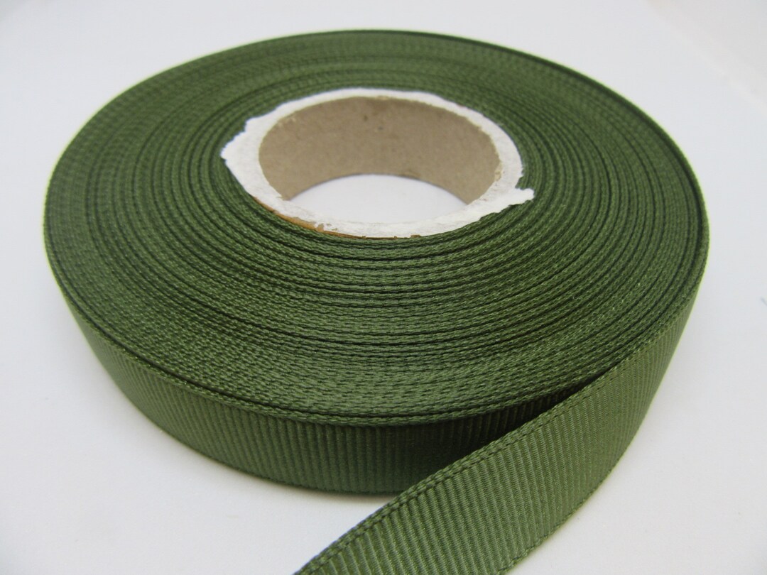Grosgrain Ribbon 3mm 6mm 10mm 16mm 22mm 38mm 50mm Olive Dark Green, 2 ...
