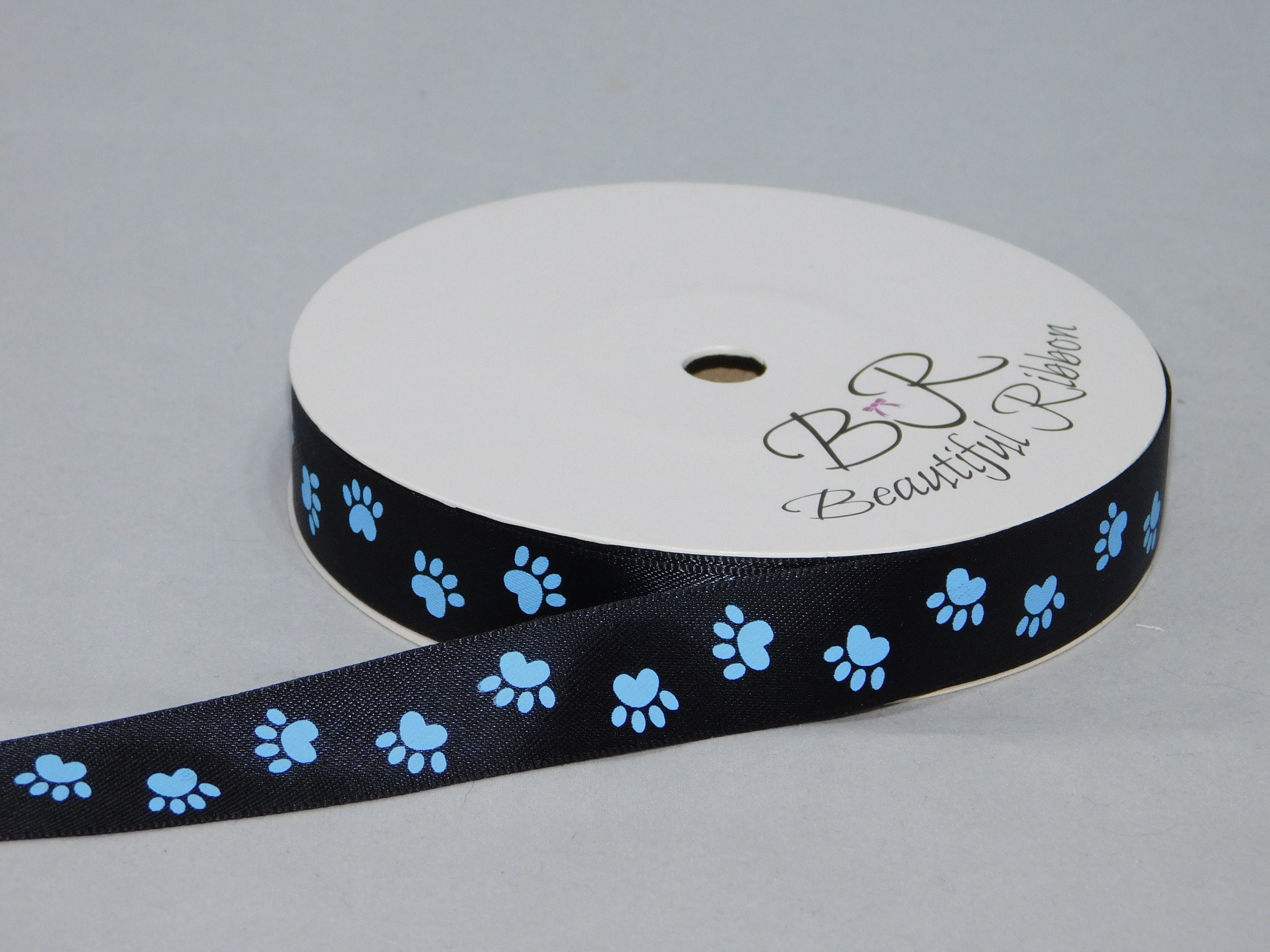 15mm Pet Paw Print Satin Ribbon 2 or 20 Metres Cat Dog Prints | Etsy