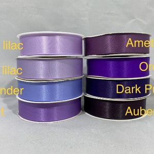 15mm Double Side Satin Ribbon, 2 Metres or 25 Metre Full Roll 1.5cm ...