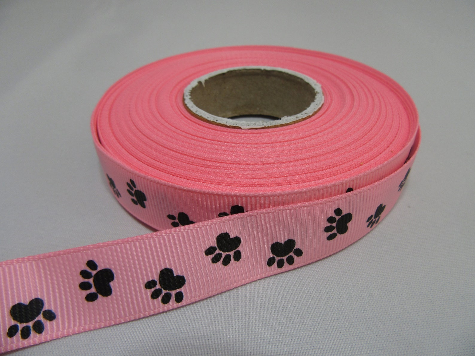 16mm 5/8" Pet Paw Print Grosgrain Ribbon, 2 or 20 Metres Cat Dog Prints ...