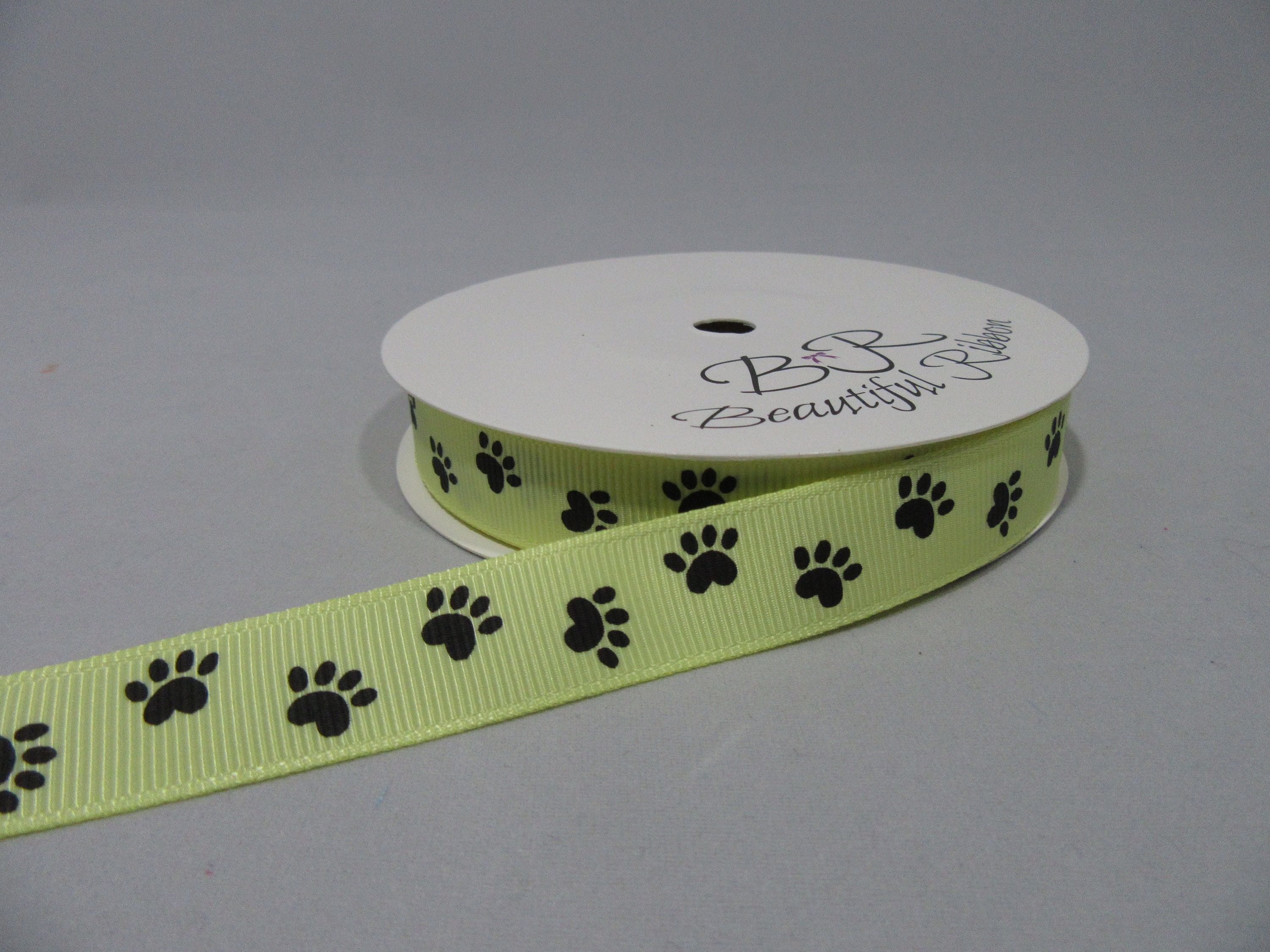 15mm Pet Paw Print Satin Ribbon 2 or 20 Metres Cat Dog Prints | Etsy