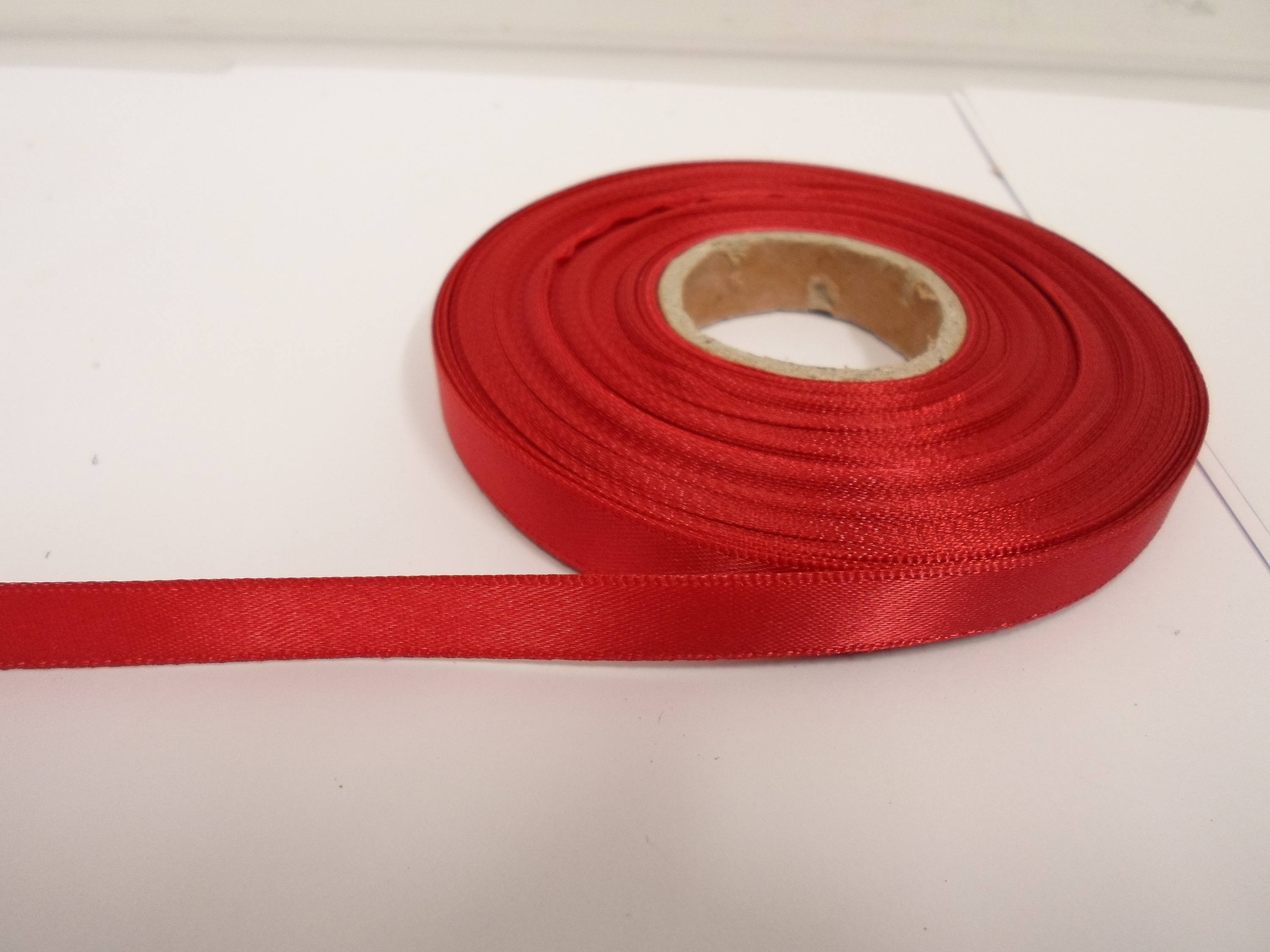 3mm 7mm 10mm 15mm 25mm 38mm 50mm Rolls, Ruby Dark Red Satin Ribbon, 2 ...