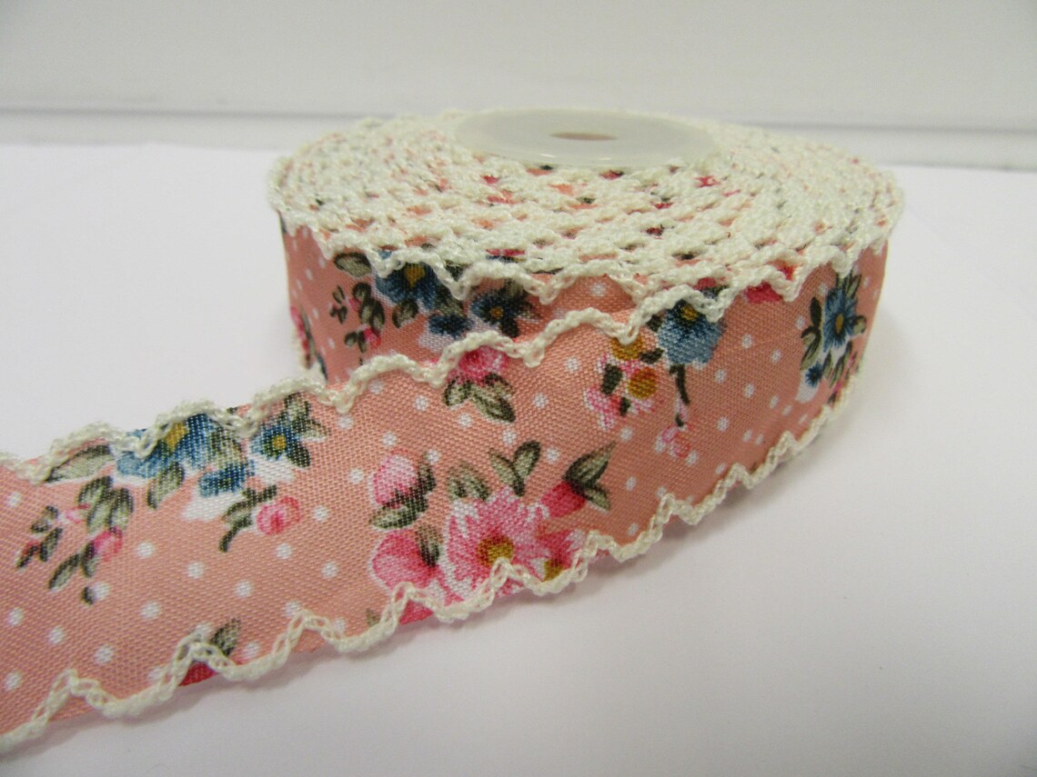 25mm Vintage Scalloped Edge Ribbon 2 or 10 metres Flower | Etsy