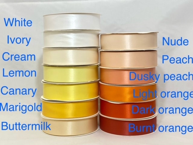 7mm Double Side Satin Ribbon, 2 Metre or 25 Metres Full Roll Trim Tape ...
