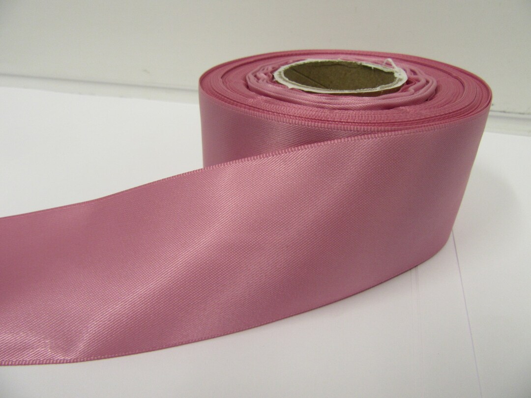 3mm 7mm 10mm 15mm 25mm 38mm 50mm Rolls, Wild Rose Pink Satin Ribbon, 2 ...