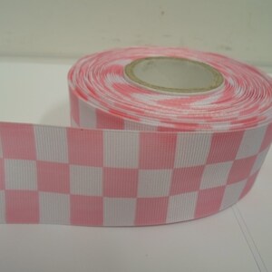 10mm 15mm 25mm 38mm 50mm Block Woven Ribbon Chequered Square Police ...