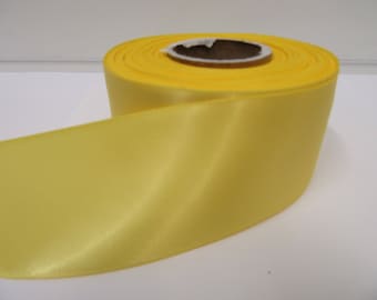 3mm 7mm 10mm 15mm 25mm 38mm 50mm Rolls, Lemon, Light Yellow Satin ...