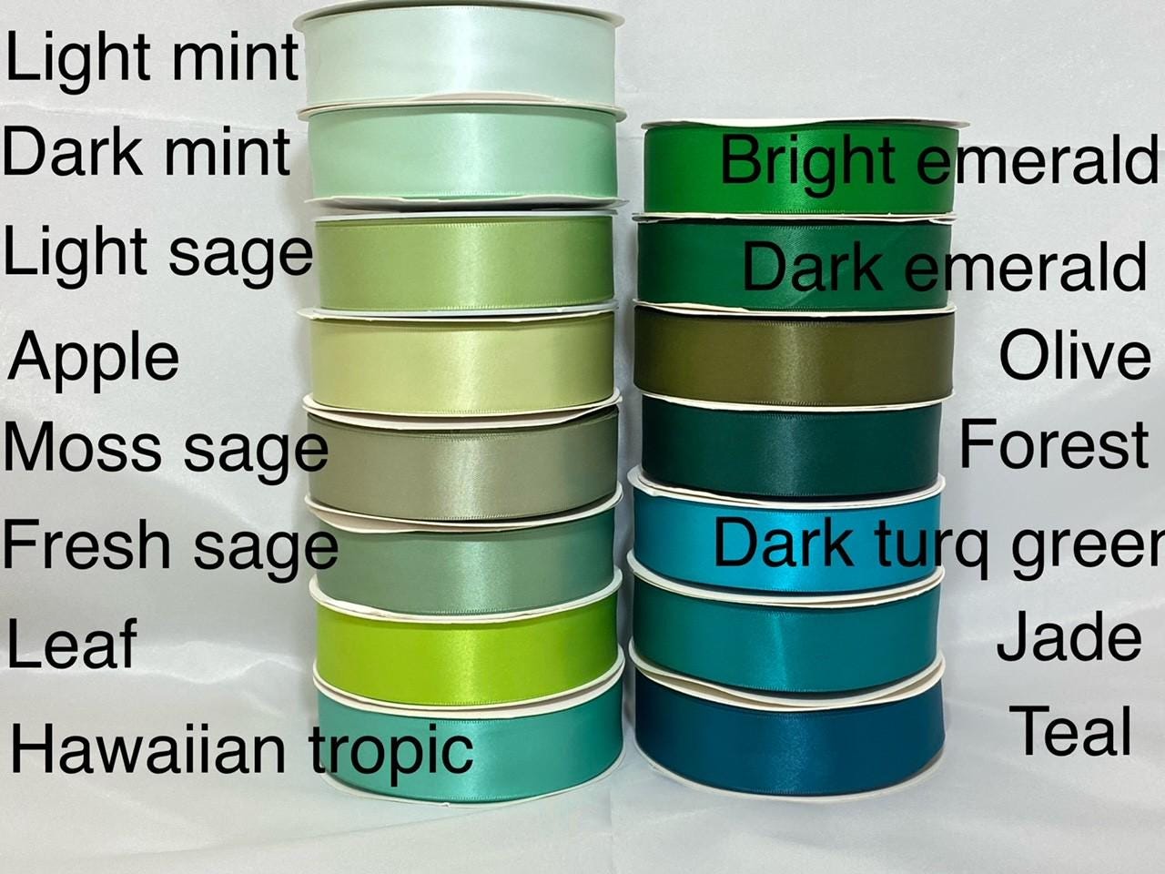 7mm Double Side Satin Ribbon, 2 Metre or 25 Metres Full Roll Trim Tape ...