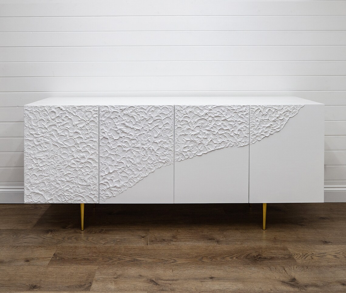 Large Sideboard With Half Texture | Etsy