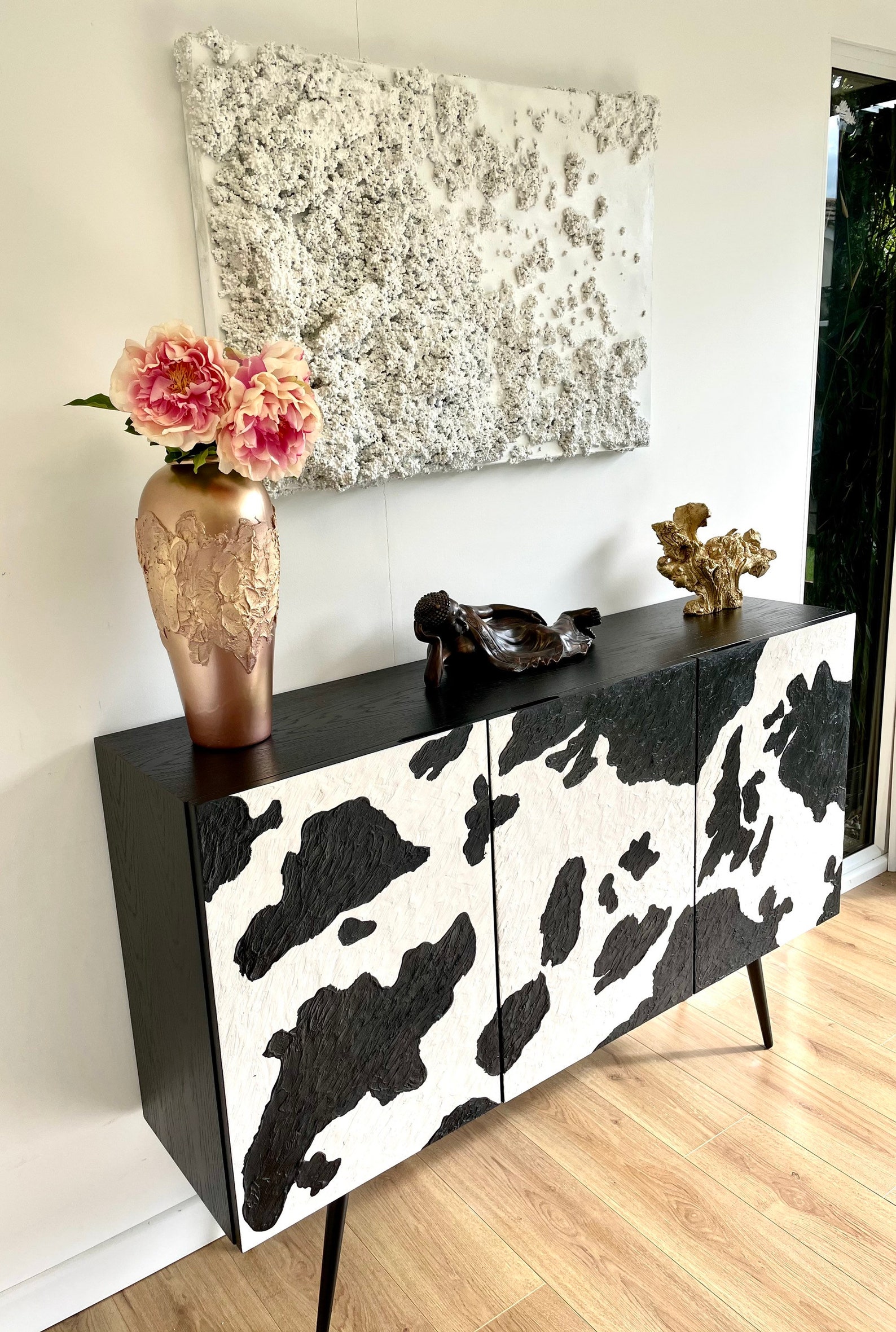 Cow Print Textured Sideboard. Custom Made. Bespoke Furniture - Etsy
