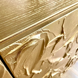 Extra Long Art Deco Style Sideboard Gold - Etsy