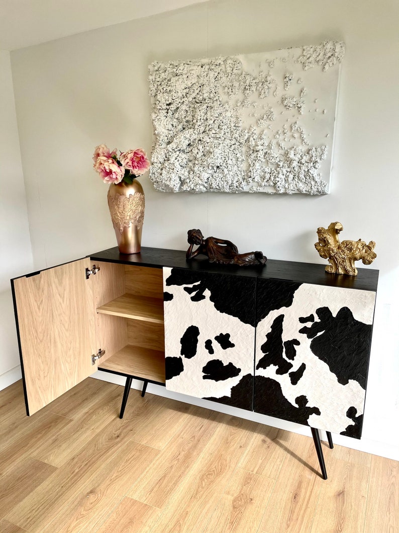 Cow Print Textured Sideboard. Custom Made. Bespoke Furniture - Etsy