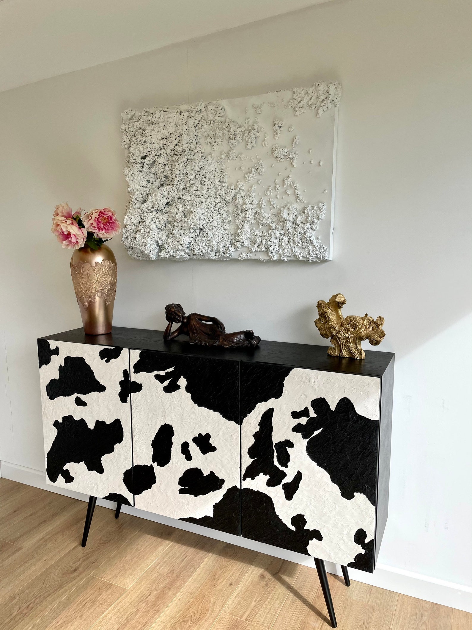 Cow Print Textured Sideboard. Custom Made. Bespoke Furniture - Etsy