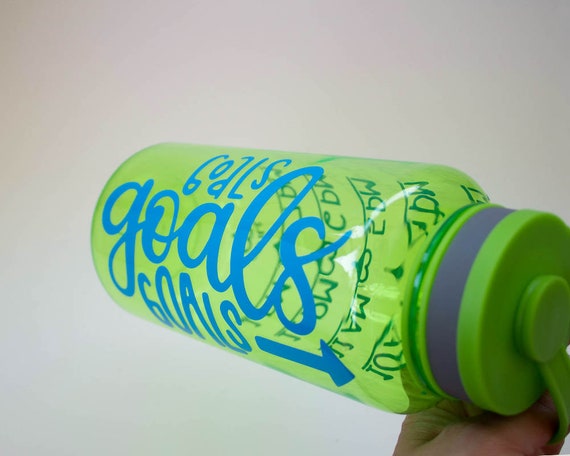 Goals Goals Goals Goal Bottle Water Intake Bottle Hourly | Etsy