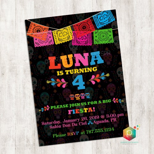 Coco Invitation Coco Birthday Invitation Fiesta Invitation - Etsy