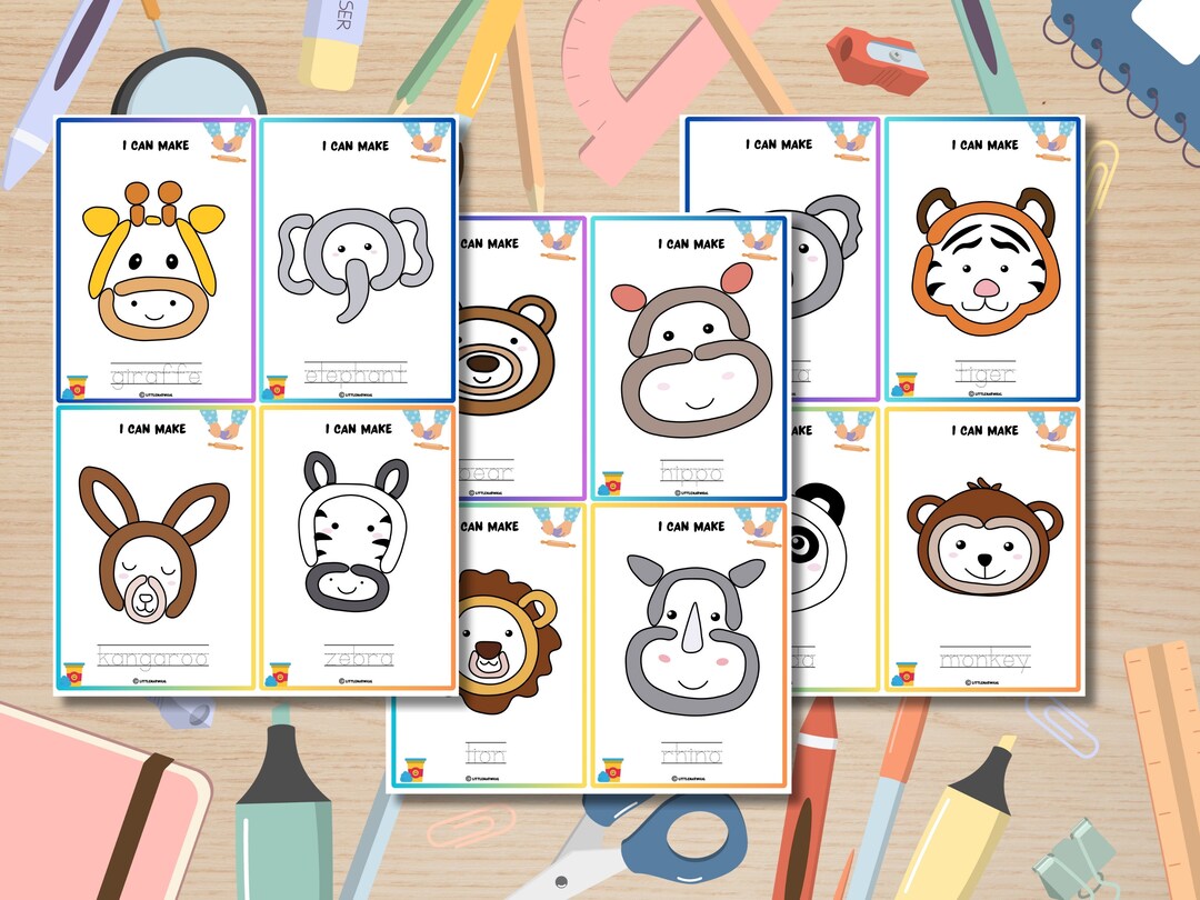 Animal Play Dough Mats Printable, Montessori Preschool Activities ...