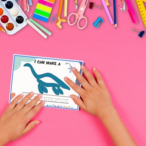 Dinosaur Play Dough Mats Printable, Printable Montessori Materials ...