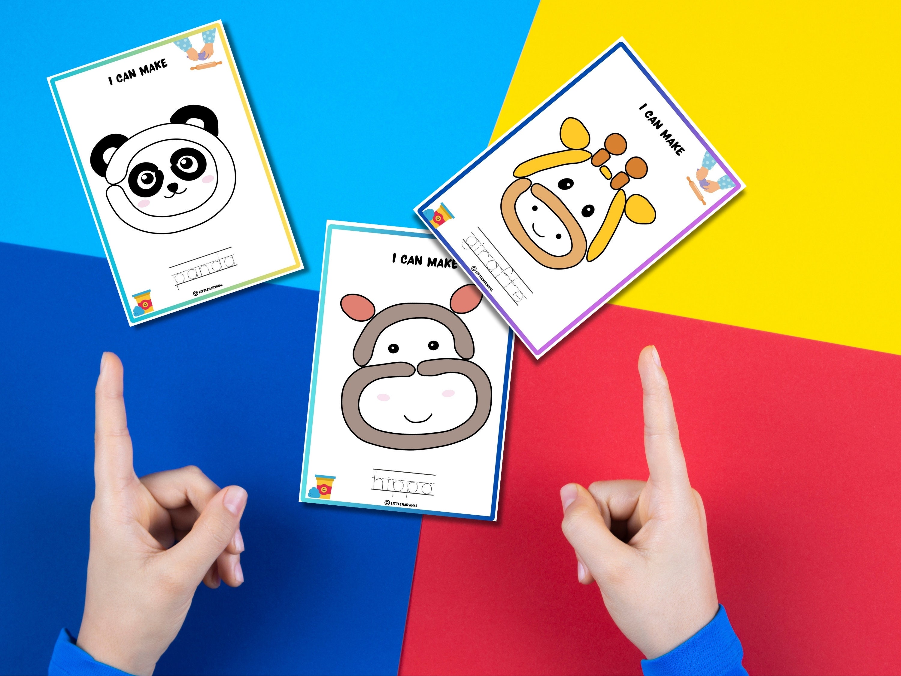 Animal Play Dough Mats Printable, Montessori Preschool Activities ...