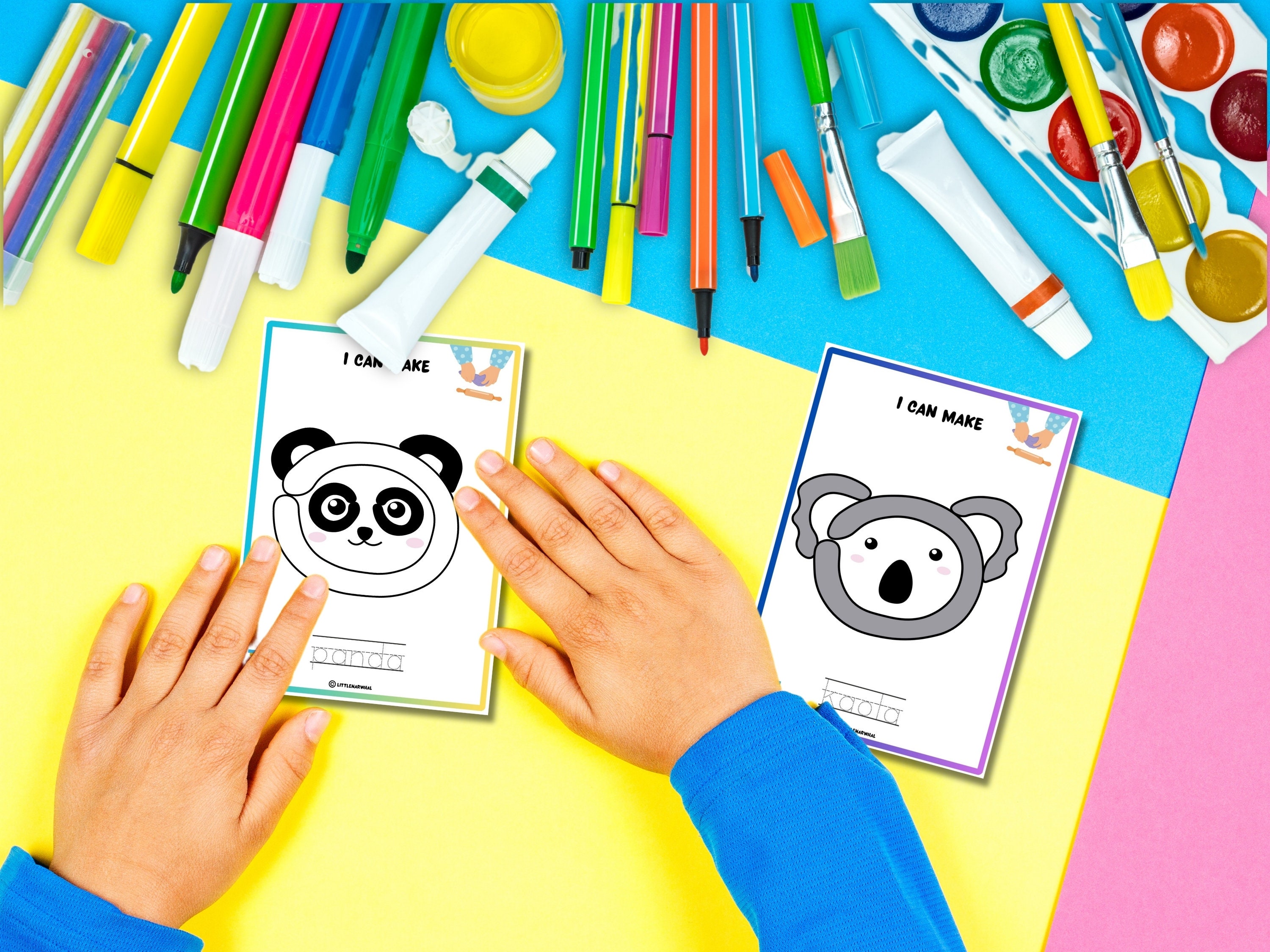 Animal Play Dough Mats Printable, Montessori Preschool Activities ...